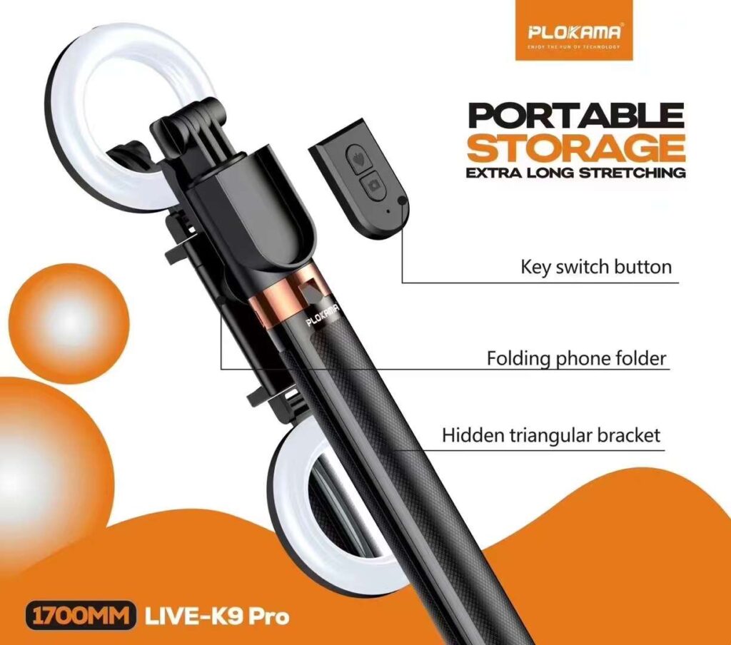 Plokama Live-K9 Pro 1700mm Live Broadcast Stand with LED - MYTEKLK