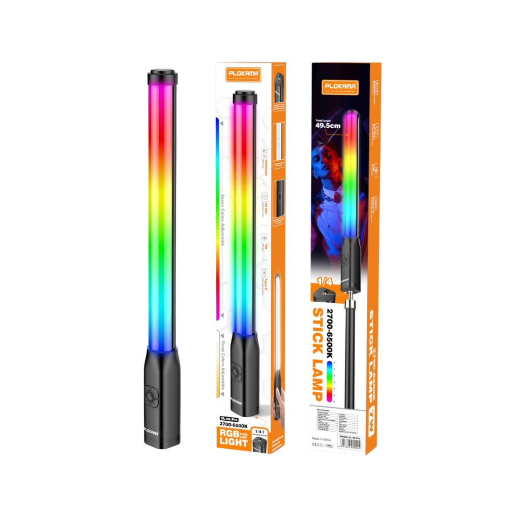 Plokama VL‑06 Pro Handheld RGB LED Light - MYTEKLK